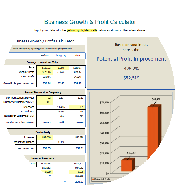 Instant Access to a Free Business Growth / Profit Calculator